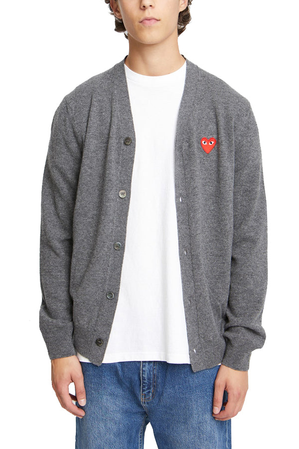 RED HEART CDG PLAY CARDIGAN GREY – THE ROOM BY BASMATEE
